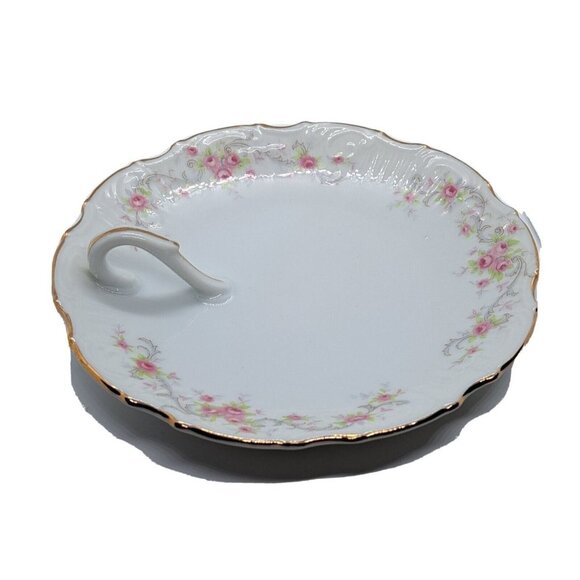Lefton | Dining | Vintage Lefton China Nappy Plate With Pink Roses Hand ...